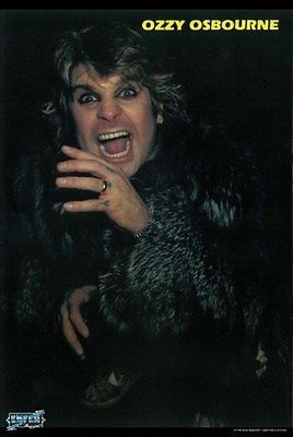 Ozzy Osbourne Color Rare Vintage Poster