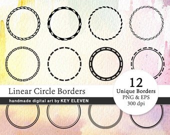 Round border clipart | Etsy