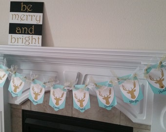 Popular items for reindeer banner on Etsy