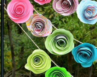 Popular items for paper flower garland on Etsy