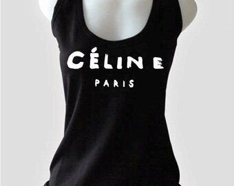 Celine Paris , Black Color Tank Top , Tank Top Styles , Tank Top Men ...