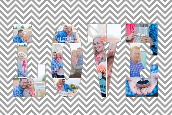 Letters Custom Photo Collage Photography Storyboard