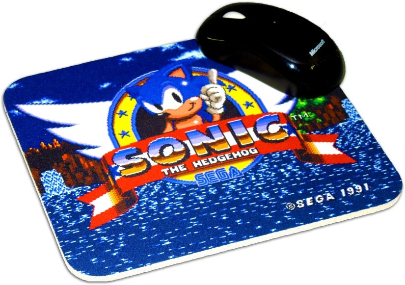 Sonic The Hedgehog Mouse Pad Sega By Jcprintingcompany On Etsy