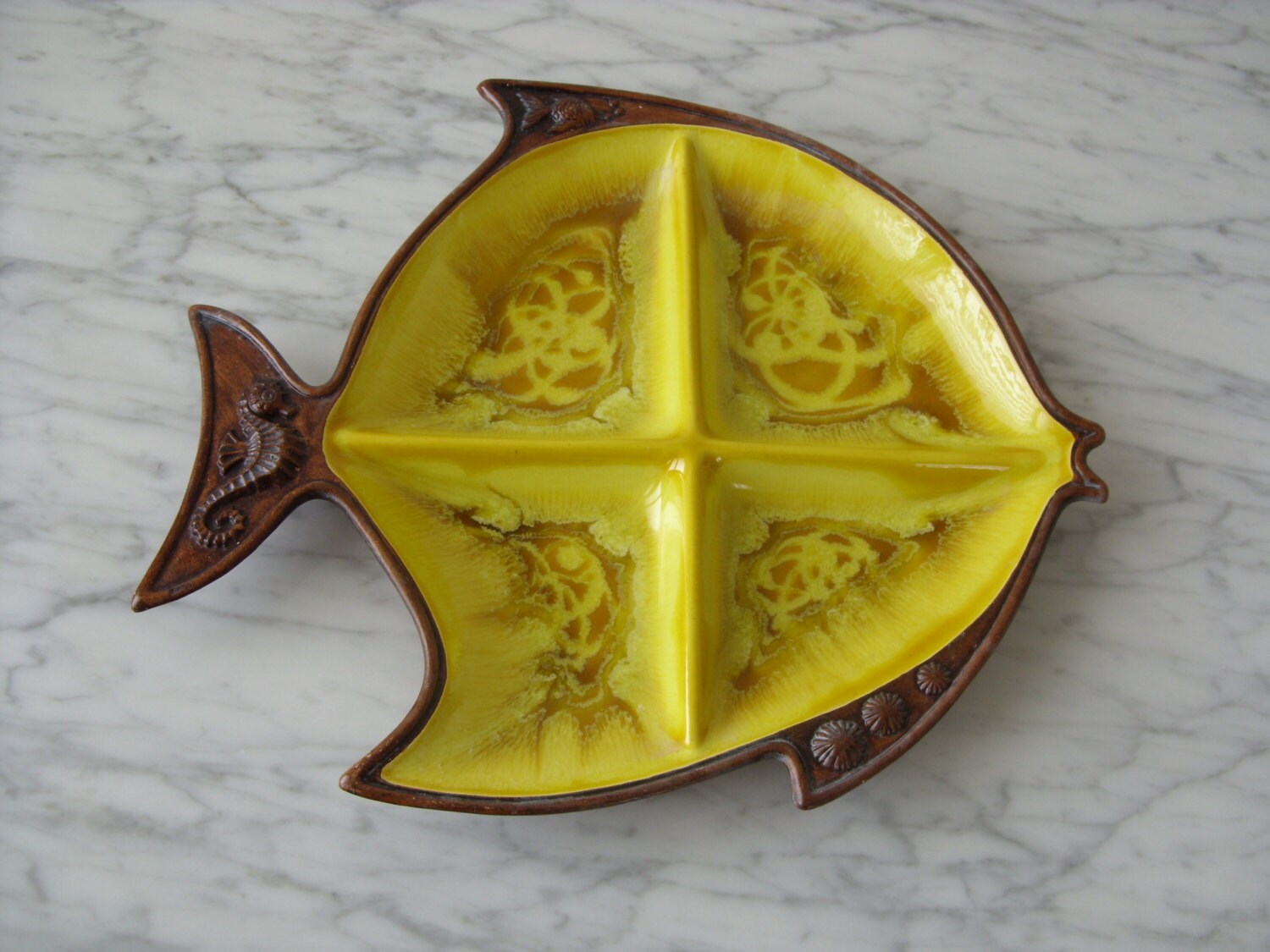 Vintage 1960’s Treasure Craft Angel Fish Serving Platter – Haute Juice