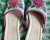 Popular items for embroidered slippers on Etsy