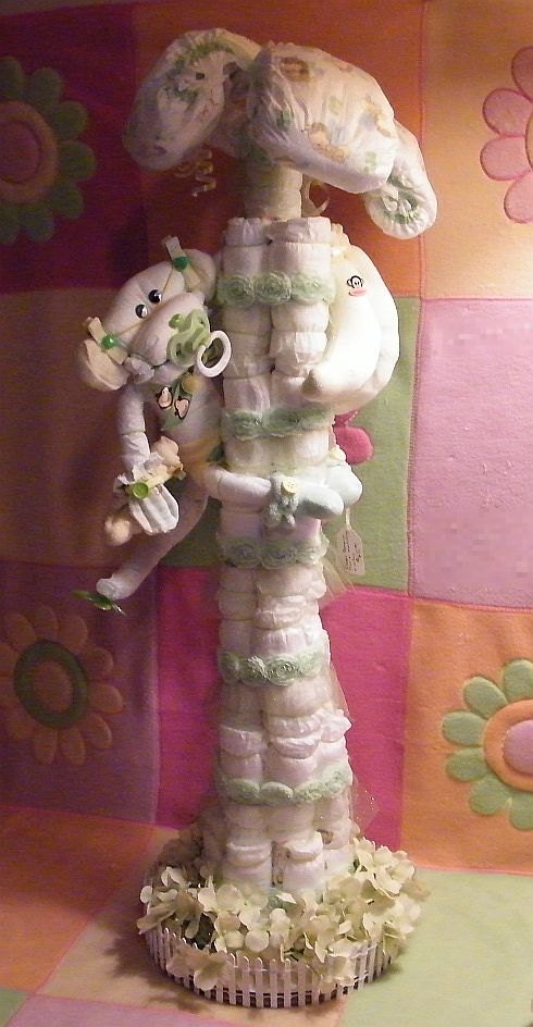 Instructions for a Diaper Banana Tree. Diaper by DiaperZooDesigns