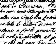 Unique italian script related items | Etsy