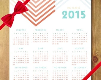 Popular items for chevron calendar on Etsy