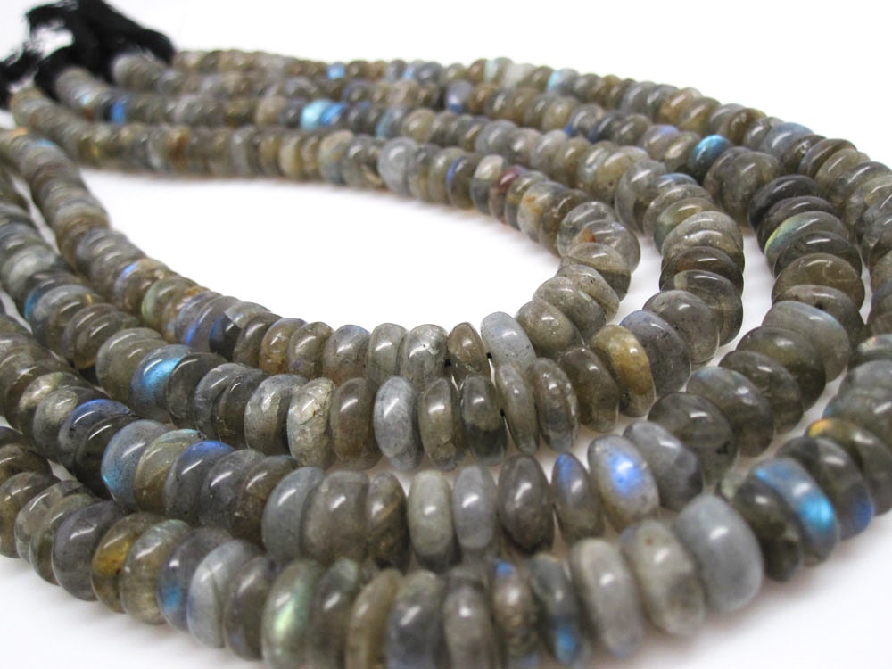 Labradorite Beads Labradorite Rondelles Smooth by loveofjewelry