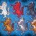 Giant Rampant Bull Heraldic Heraldry Iron by SpiderStitchesParlor