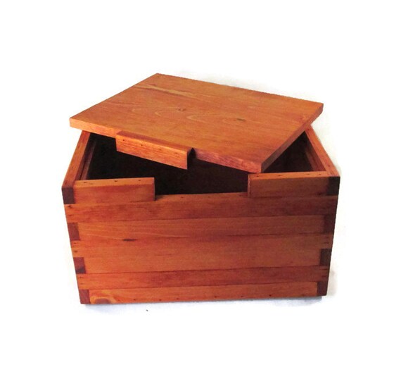Large Wood Memory Box For Keepsakes or Storage