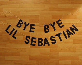 Bye Bye LIL SEBASTIAN Parks & Recreation Word Banner