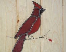 Popular items for stain glass cardinal on Etsy