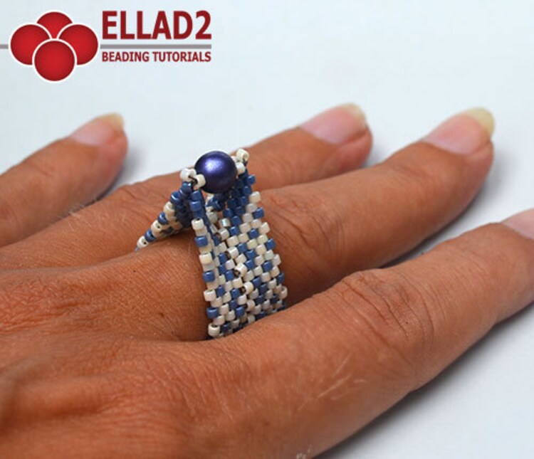 Tutorial Eligia Ring Beading TutorialBeading by Ellad2 on Etsy