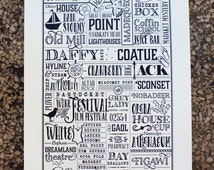 Unique nantucket poster related items | Etsy