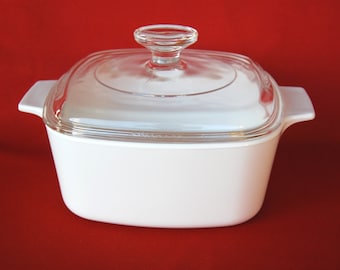 Vintage Corning Ware A 1 1/2 B Covered Casserole All White or Just ...