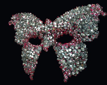 Jewelled Crystal Small Full Face Venetian Mask by maskupmasks