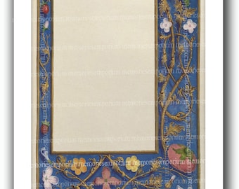 Medieval Illuminated Manuscript Pages Full Size with Borders