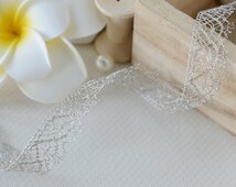 Popular items for silver lace trim on Etsy
