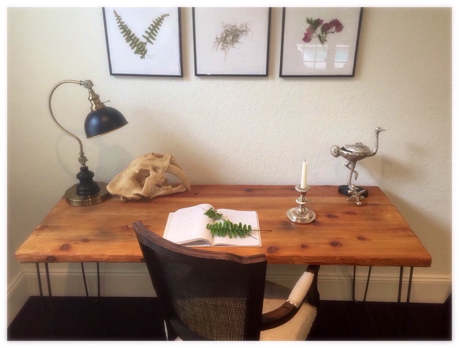 Large Reclaimed Cedar Wood Desk by UmbuzoRustic on Etsy