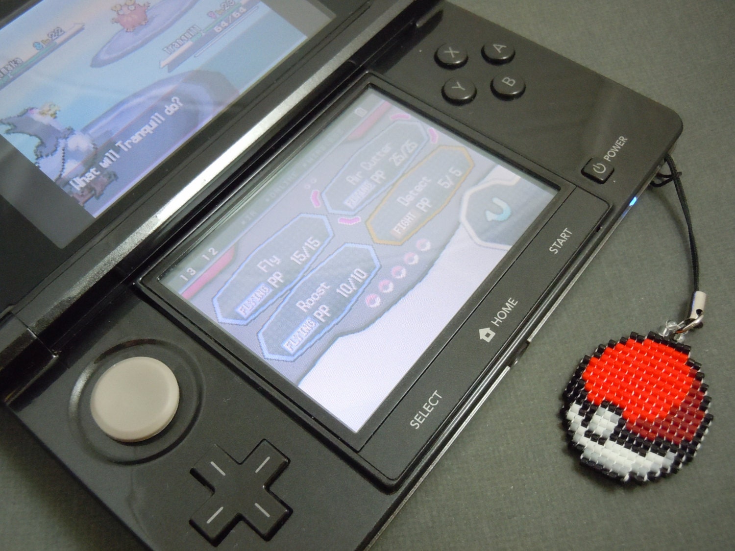 Pokeball Keychain 3DS Charm Cell Phone Charm Rearview