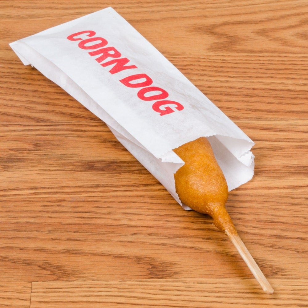 White Glassine Corn dog Bags Parties Birthday Cookout Set of