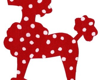 Poodle appliques | Etsy