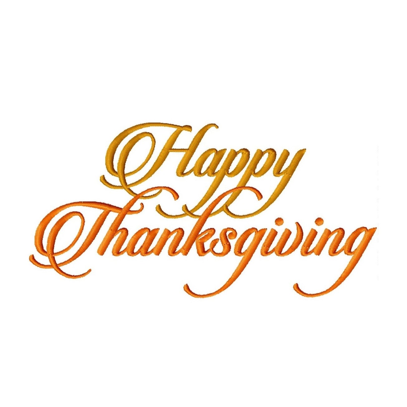 Happy Thanksgiving Script Embroidery Design 4x4 by AppliqueCandy