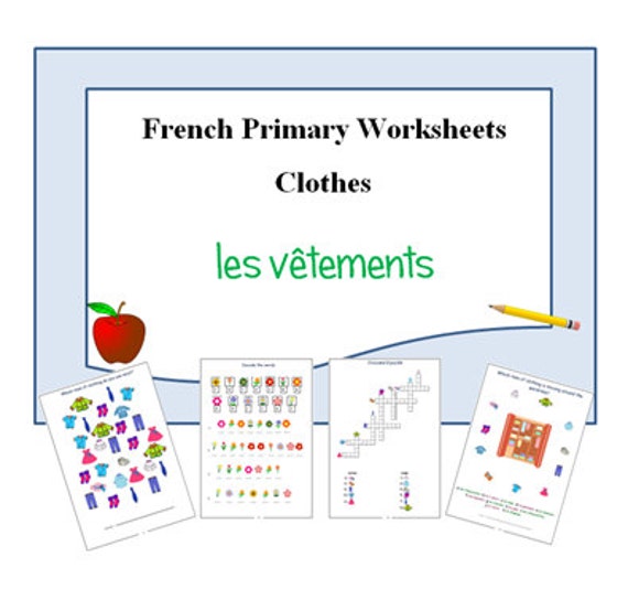 French Worksheets Ks2 Clothes