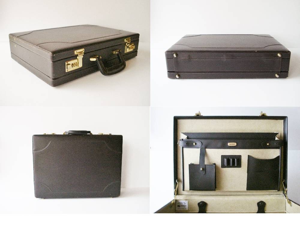 Vintage 1970s 1980s Briefcase Two-Combination Airway