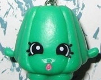 Shopkins Green Jello Wobbles Keyring w Chain