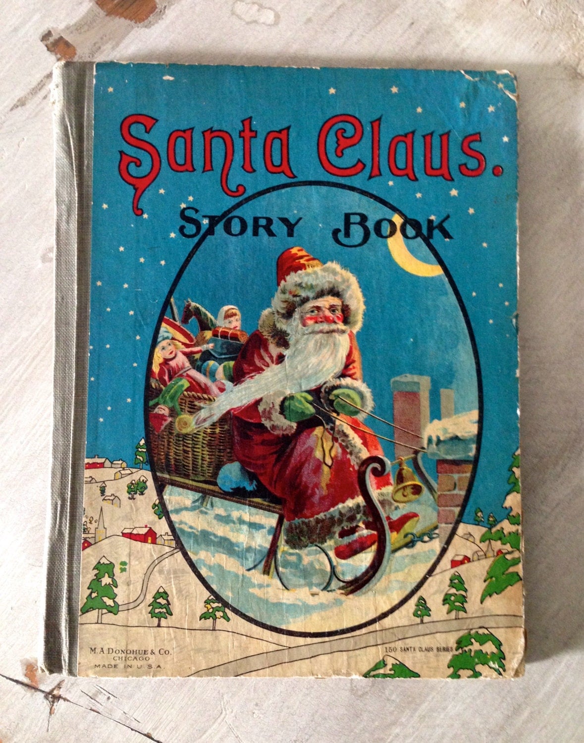 Antique Santa Claus Story Book Early 1900s M. by santashauntedboot