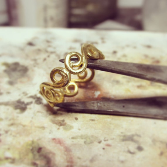 Unique gold ring , 14k gold ring, handmade,