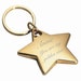 Personalized Gold Star Keychain Engraved Free