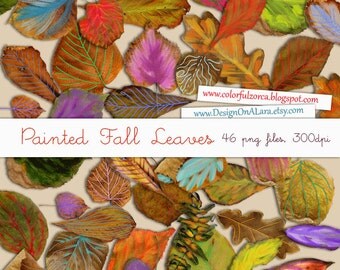 Fall leaves clipart | Etsy