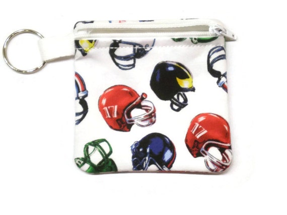 Football theme pouch football coin purse coin by ItsSewYouDear