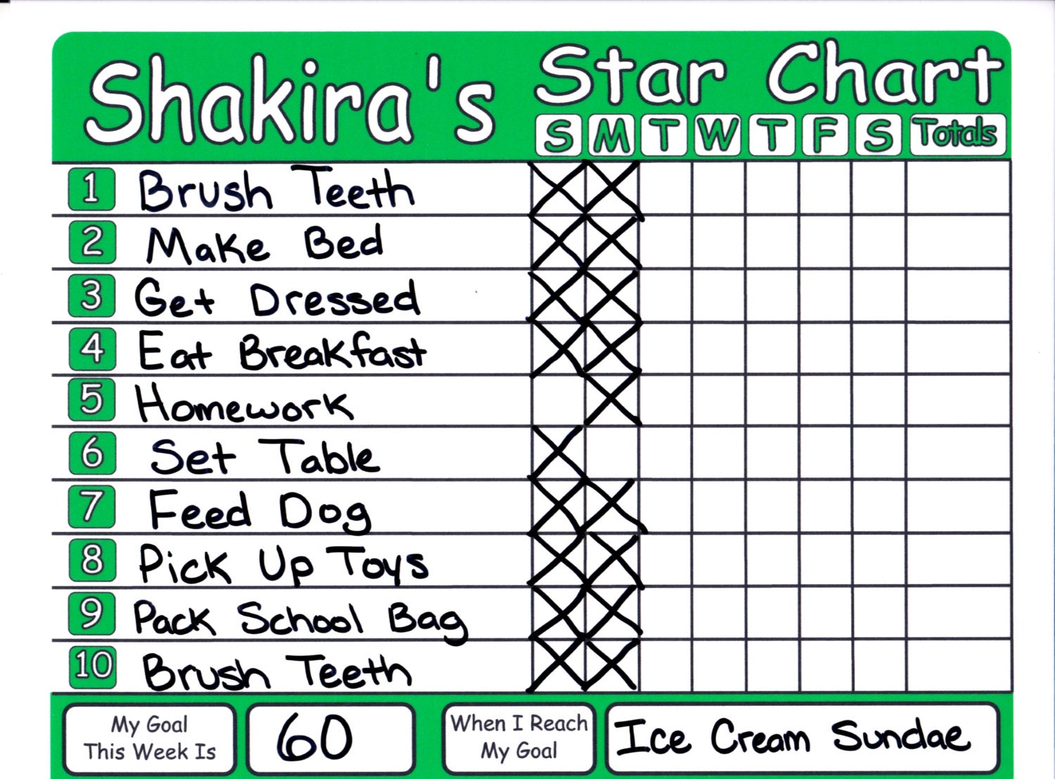 Family Chore Chart JJPRO Magnetic Dry Erase Chore Chart - 16x19 Inch ...