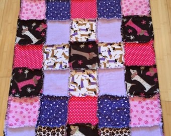 Popular items for fleece rag quilt on Etsy