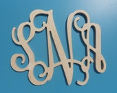 Wooden Monograms Letters Shapes and More by LetterDepot on Etsy