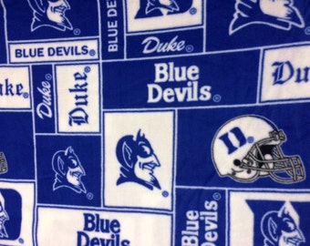 Duke University Blue Devils 100% Polyester Fleece College Logo Fabric ...