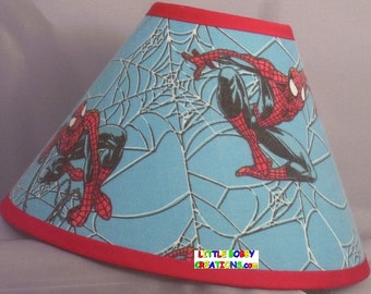 Marvel Comics Super Heros Spiderman Fabric Lamp Shade (10 Sizes to ...