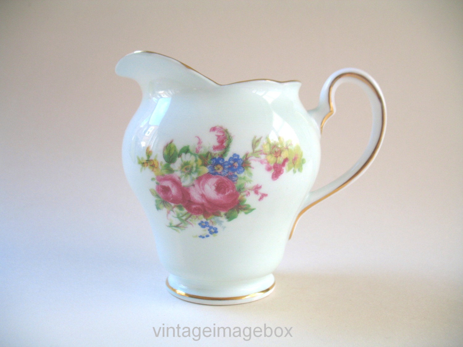 SALISBURY Bone China jug for milk or cream, 1940s English pottery, 40s ...