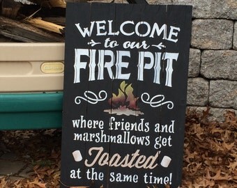 Popular items for fire pit sign on Etsy