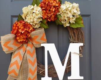 Fall wreath - Thanksgiving wreath - Autumn wreath - Personalized wreath ...