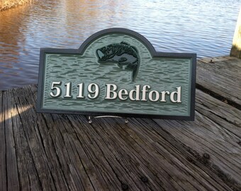 Custom Street Address Sign / House number by thecarvingcompany