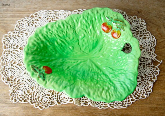Vintage Beswick Ware Made in England Lettuce Leaf Shaped Salad