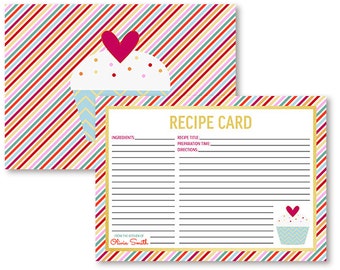 Personalized recipe cards | Etsy