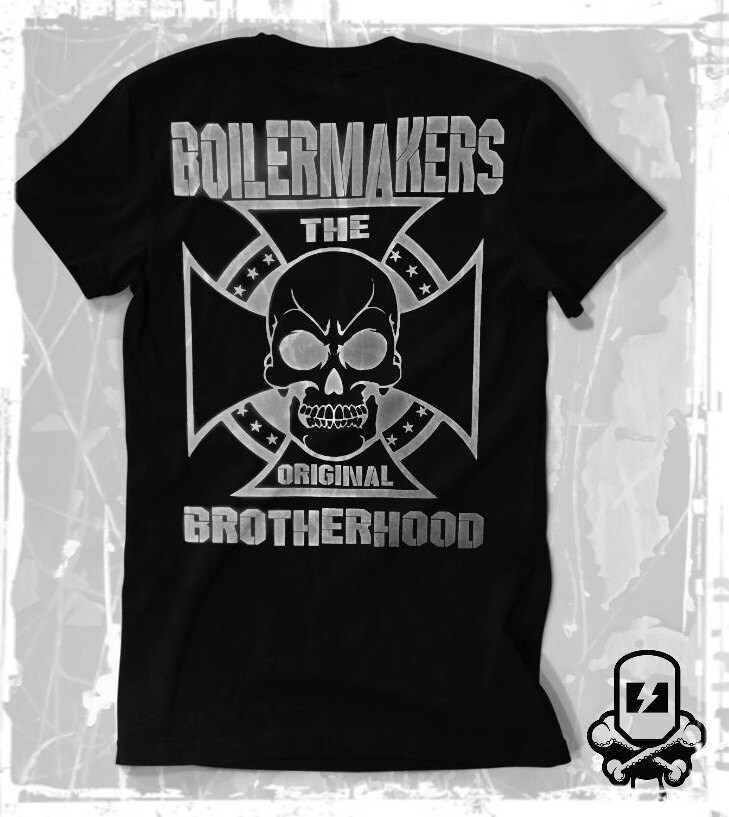 New Union Boilermakers Skull Cross t Shirt all sizes black