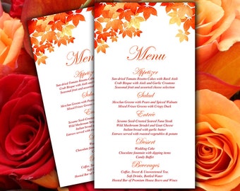 Wedding menu cards | Etsy