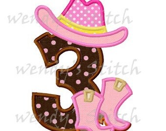 Princess birthday number 1 applique machine by WendysStitch